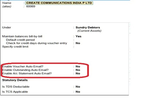 Auto Email Customization – Maaziah | Tally Certified Partners